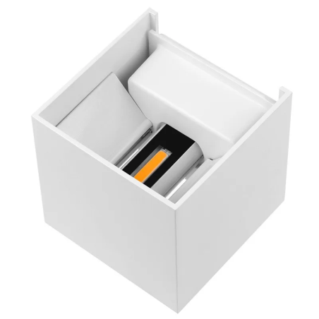 Aplica Perete 2x3W Cub Alb Lumina Reglabila - Infinit Lights